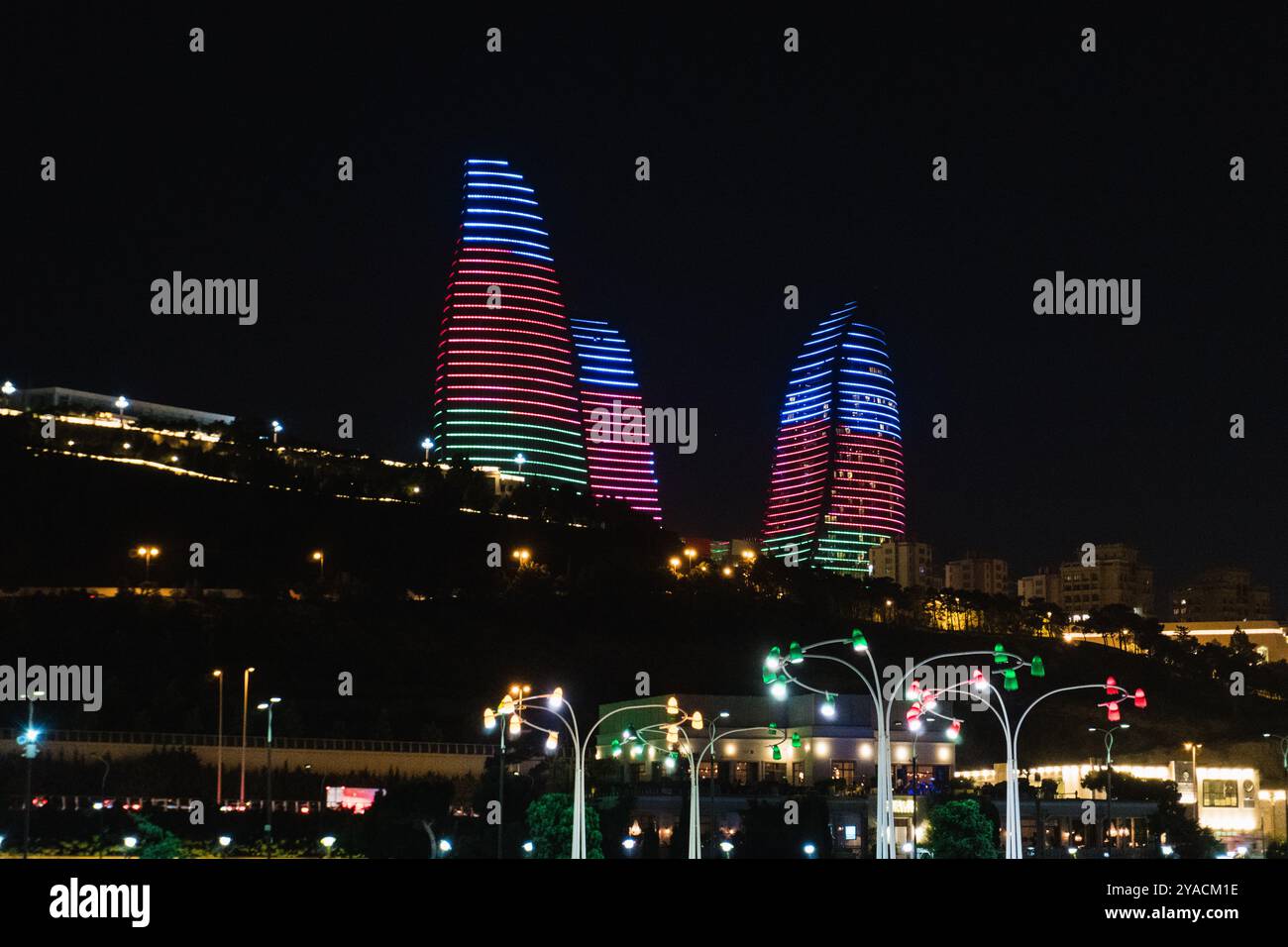 Nightlife in Baku, Azerbaijan. Summer, 2024 Stock Photo - Alamy