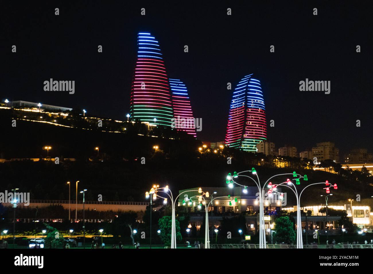 Nightlife in Baku, Azerbaijan. Summer, 2024 Stock Photo - Alamy