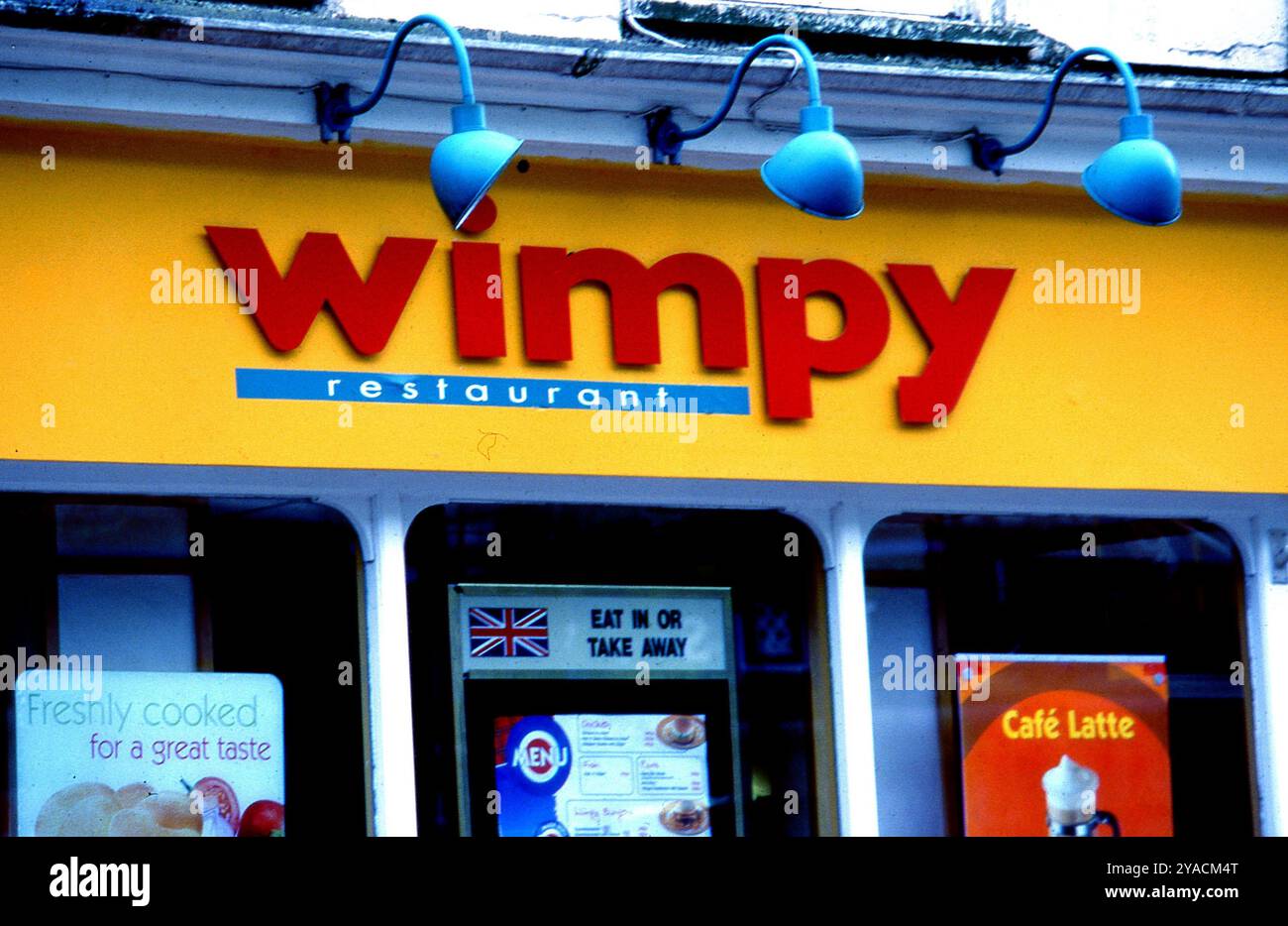 Exterior of a Wimpy burger restaurant at Ashford in Kent, England in ...