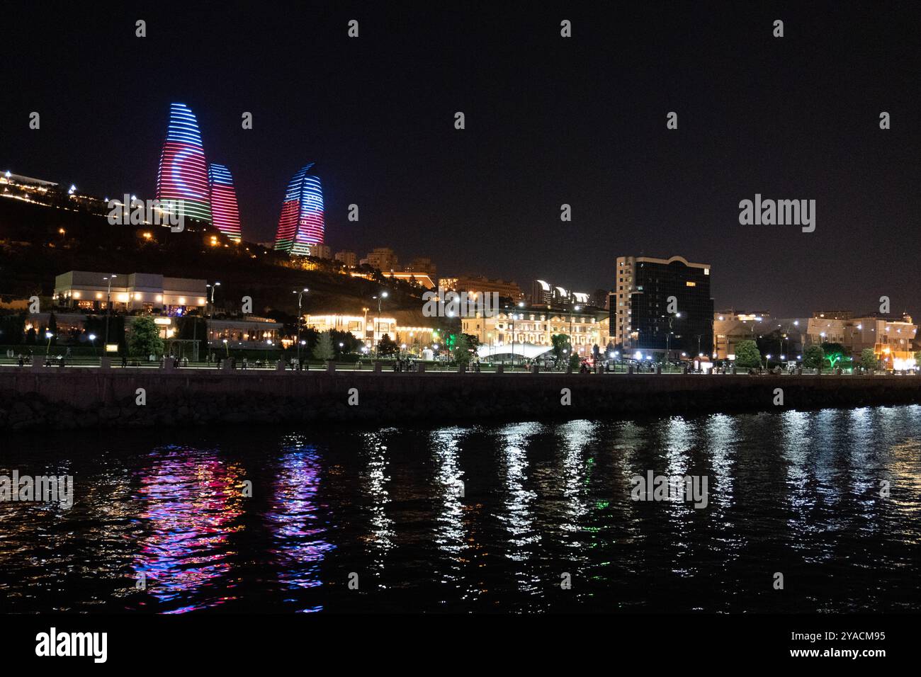 Nightlife in Baku, Azerbaijan. Summer, 2024 Stock Photo - Alamy