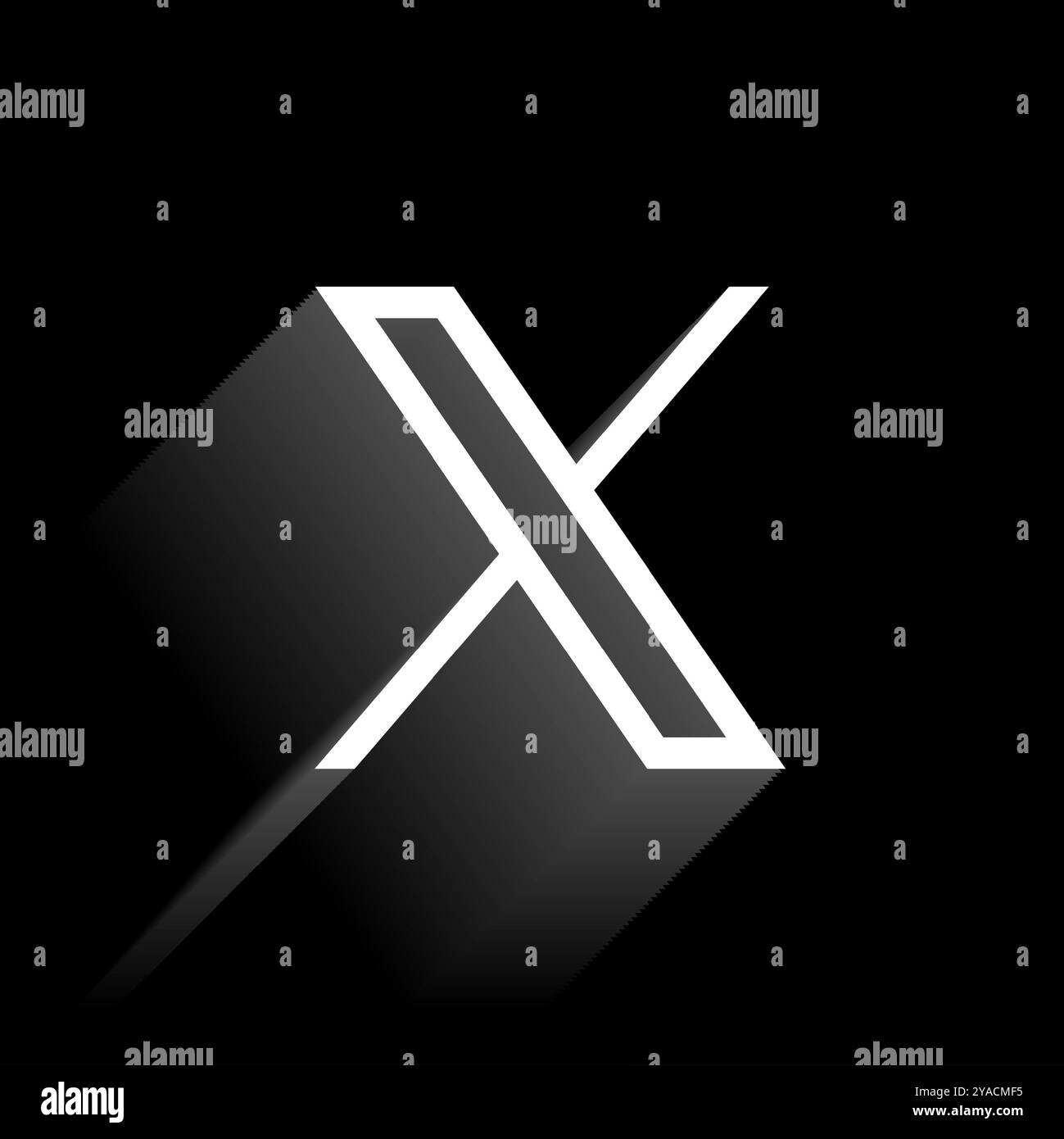 new 2023 twitter X logo on black background vector Stock Vector Image ...