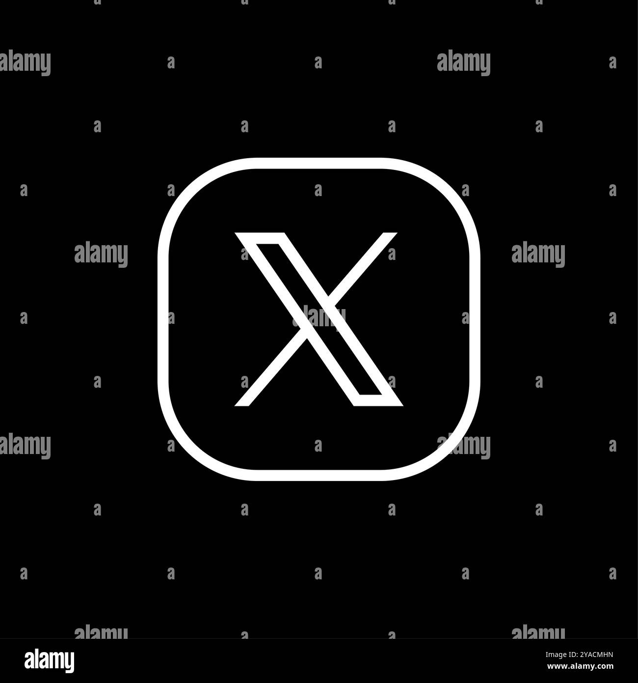 new twitter logo X icon on black background vector Stock Vector Image ...