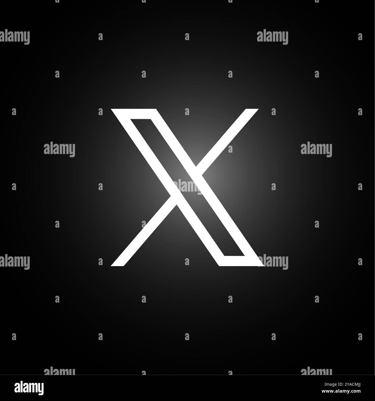 Twitter app new logo X on black background vector Stock Vector Image ...