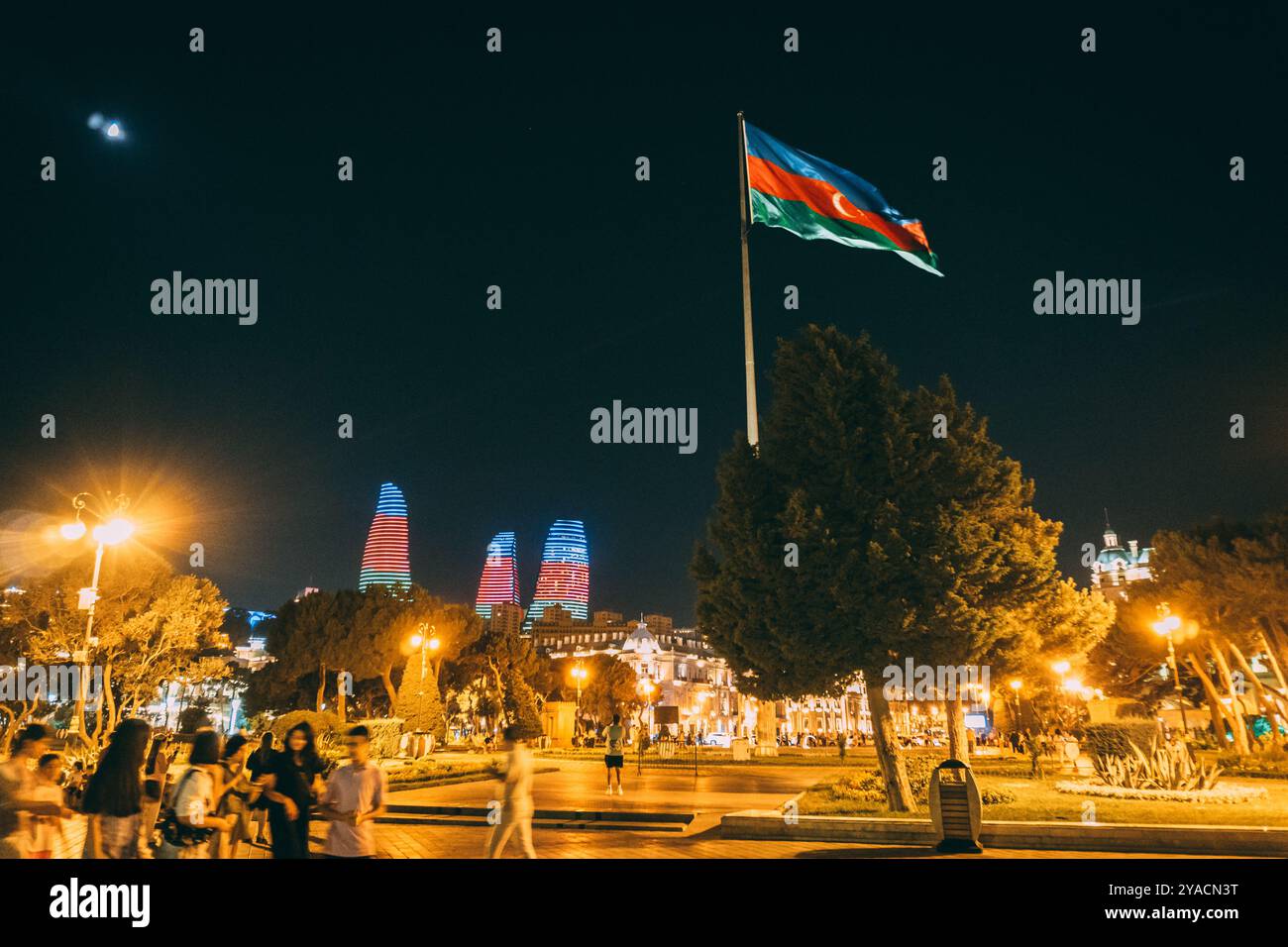 Nightlife in Baku, Azerbaijan. Summer, 2024 Stock Photo - Alamy
