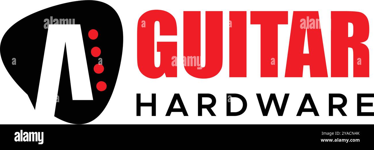 Minimalist Simple GUITAR HARDWARE logo design Stock Vector Image & Art ...
