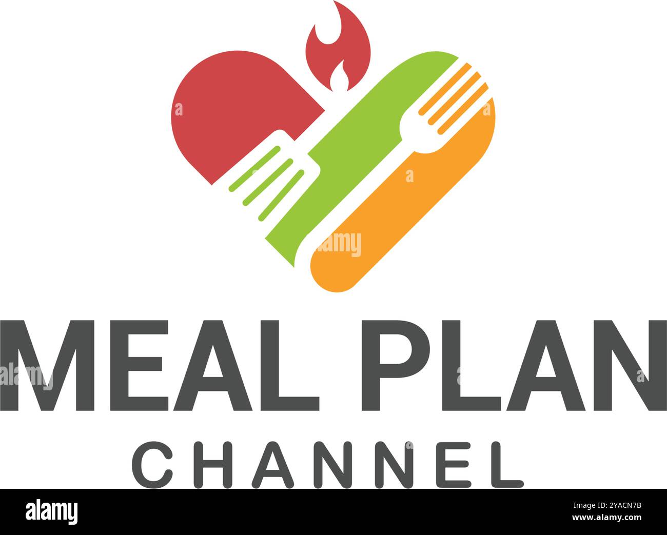Modern colorful MEAL PLAN CHANNEL logo design Stock Vector Image & Art ...