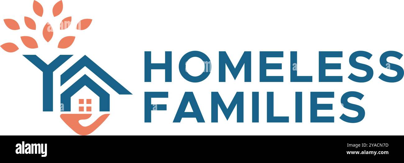 Minimalist HOMELESS FAMILIES together logo design Stock Vector Image ...
