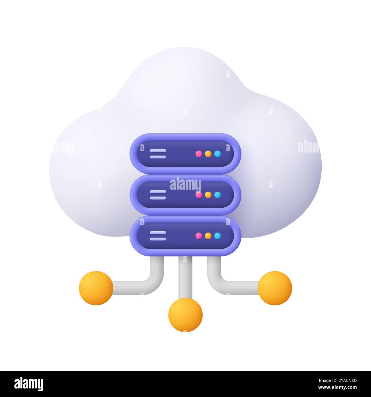 Big data computing 3d rendering Stock Vector Images - Alamy