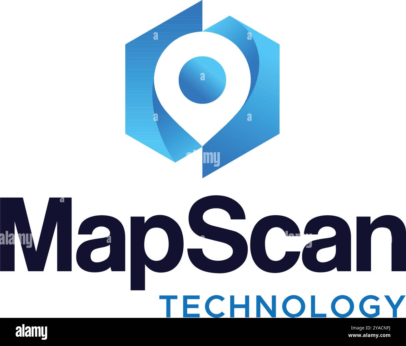 Simple MAP SCAN technology direction logo design Stock Vector Image ...