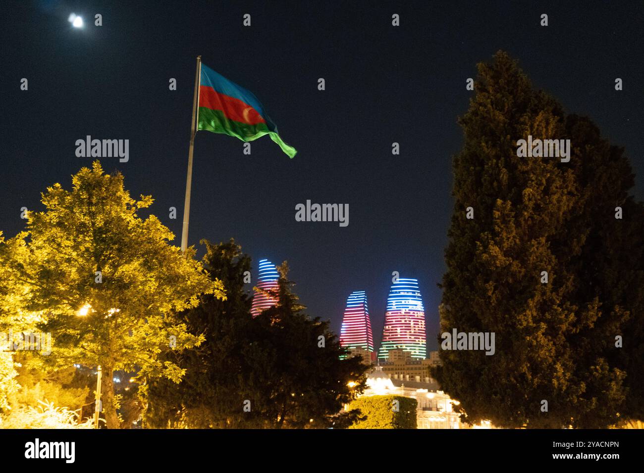 Nightlife in Baku, Azerbaijan. Summer, 2024 Stock Photo - Alamy
