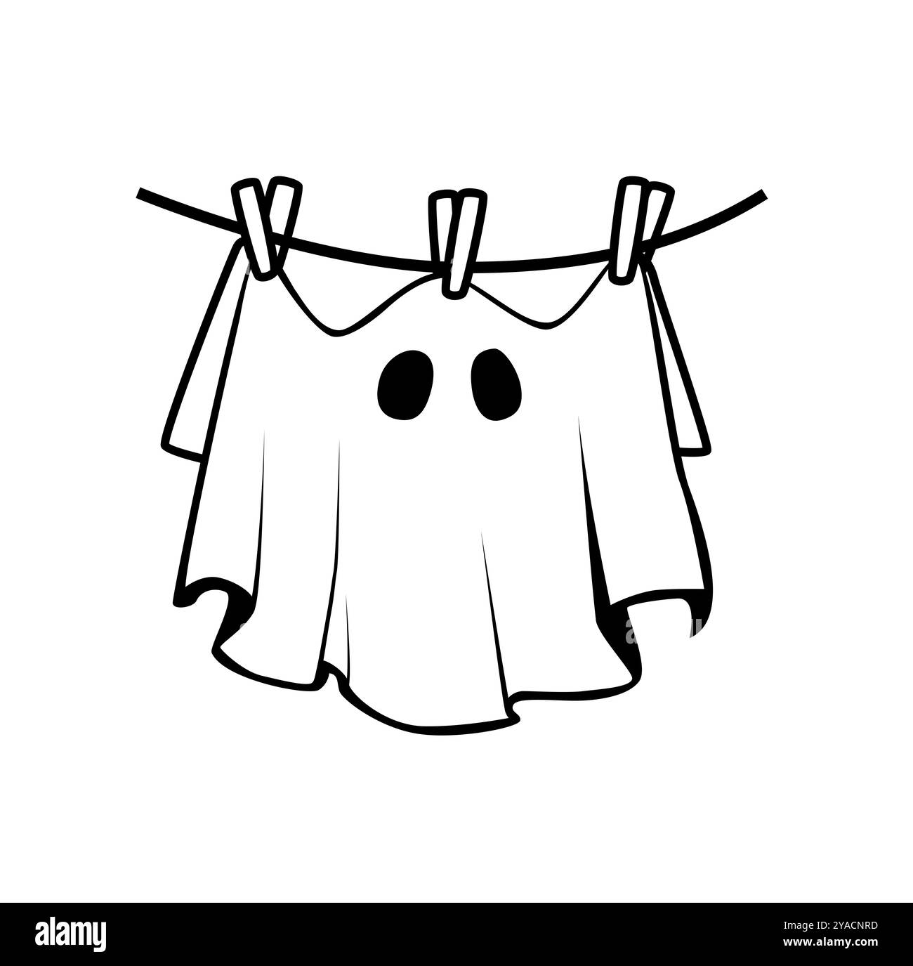 ghost on the clothesline Stock Photo - Alamy