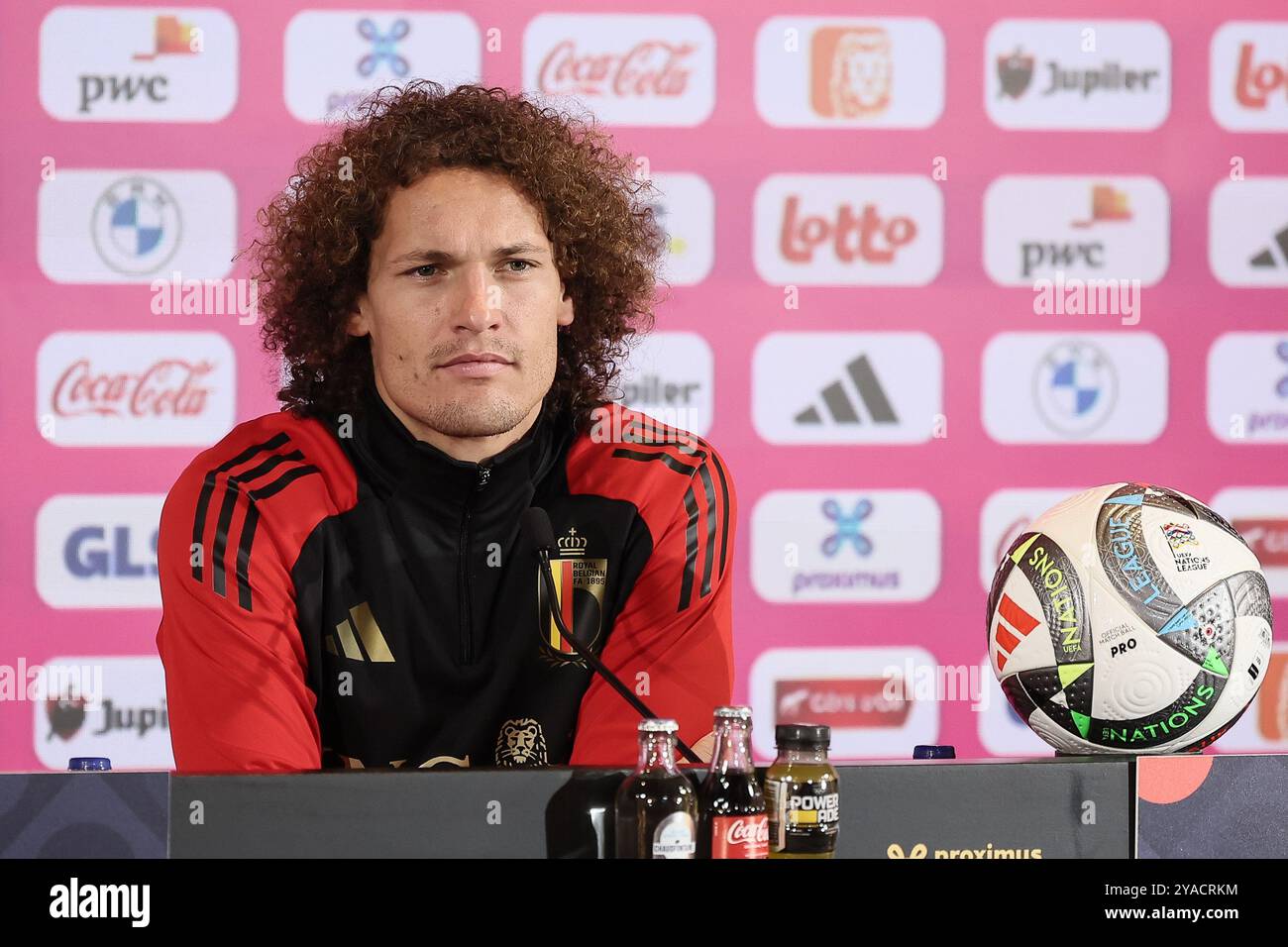 Belgium's Wout Faes pictured during a press conference of the Belgian ...