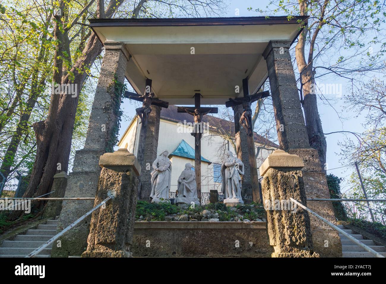Calvary chapel at the Capuchin Monastery Kapuzinerkloster, on the top ...
