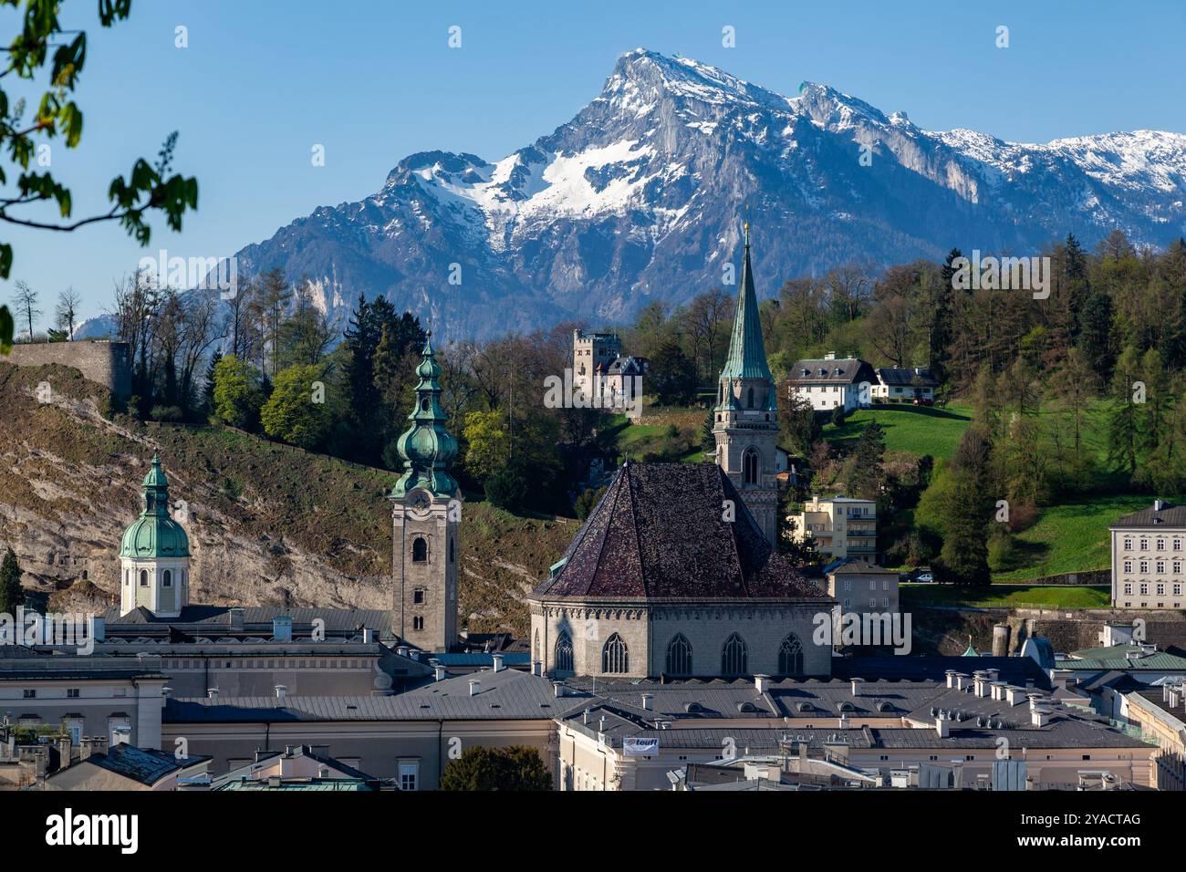 The Franziskanerkirche, church in Salzburg with views of the Eastern ...