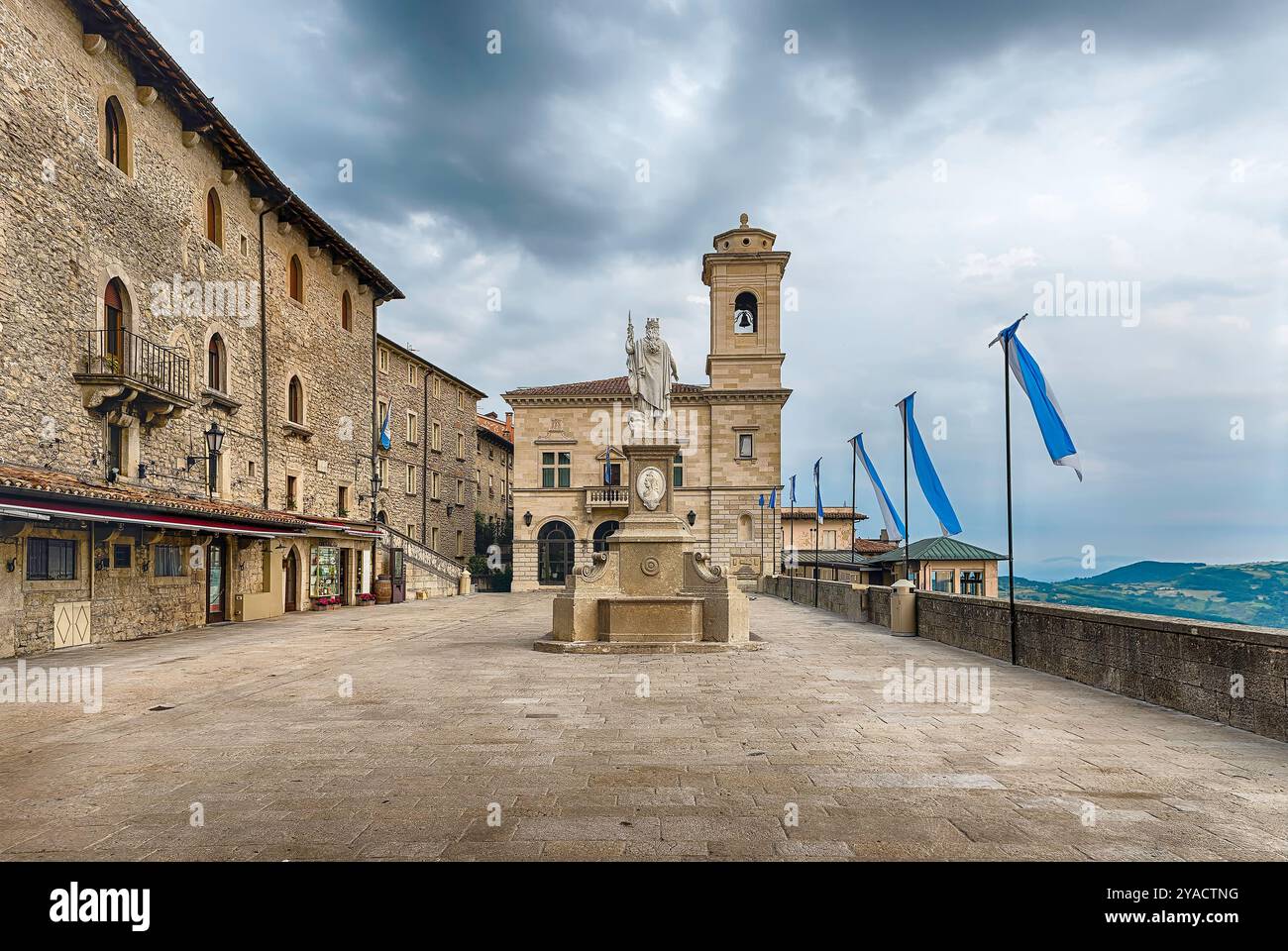 The scenic Liberty Square, main central square nestled in the heart of ...