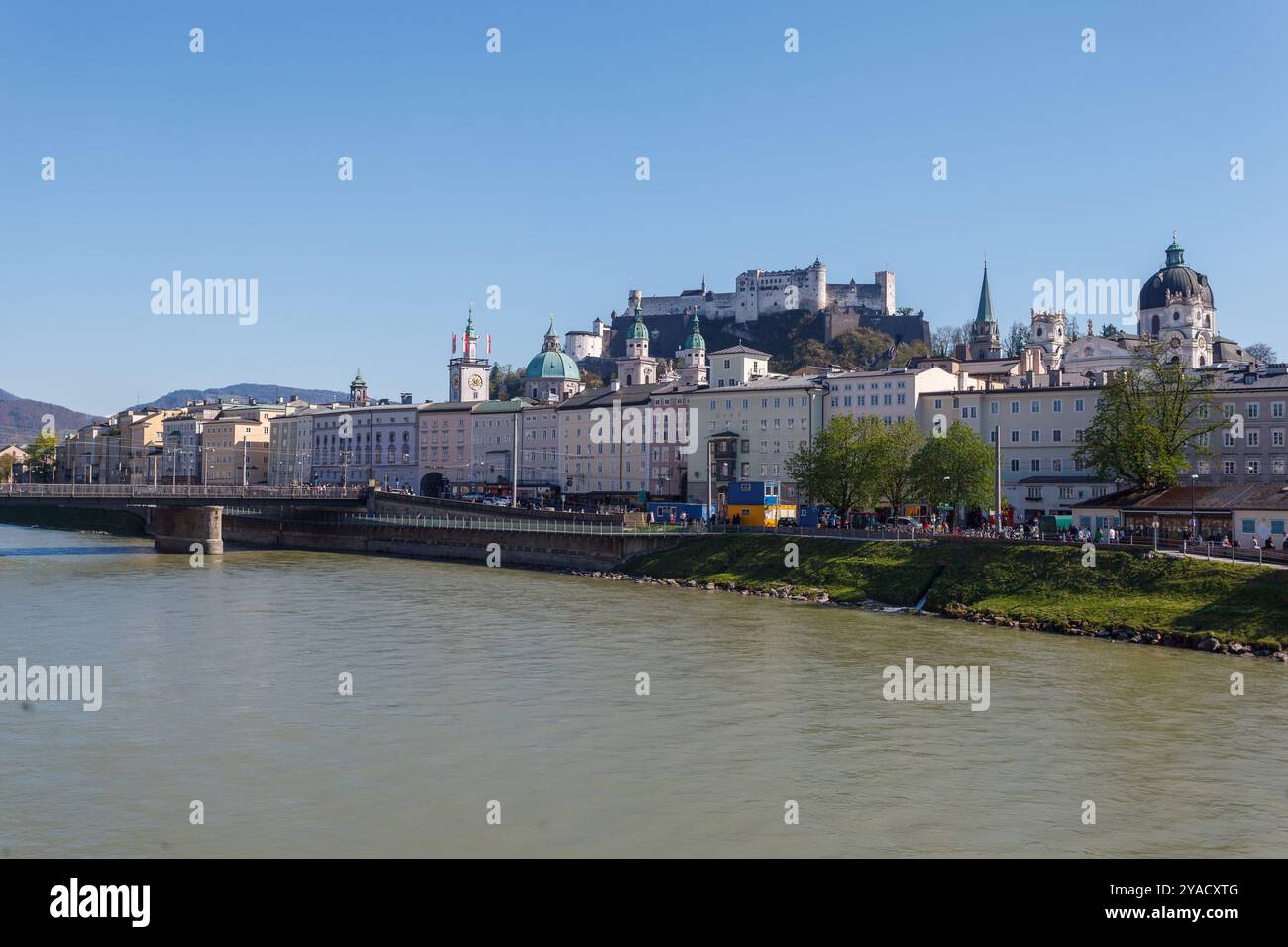 Salzburg is an Austrian city with baroque and medieval buildings on the ...
