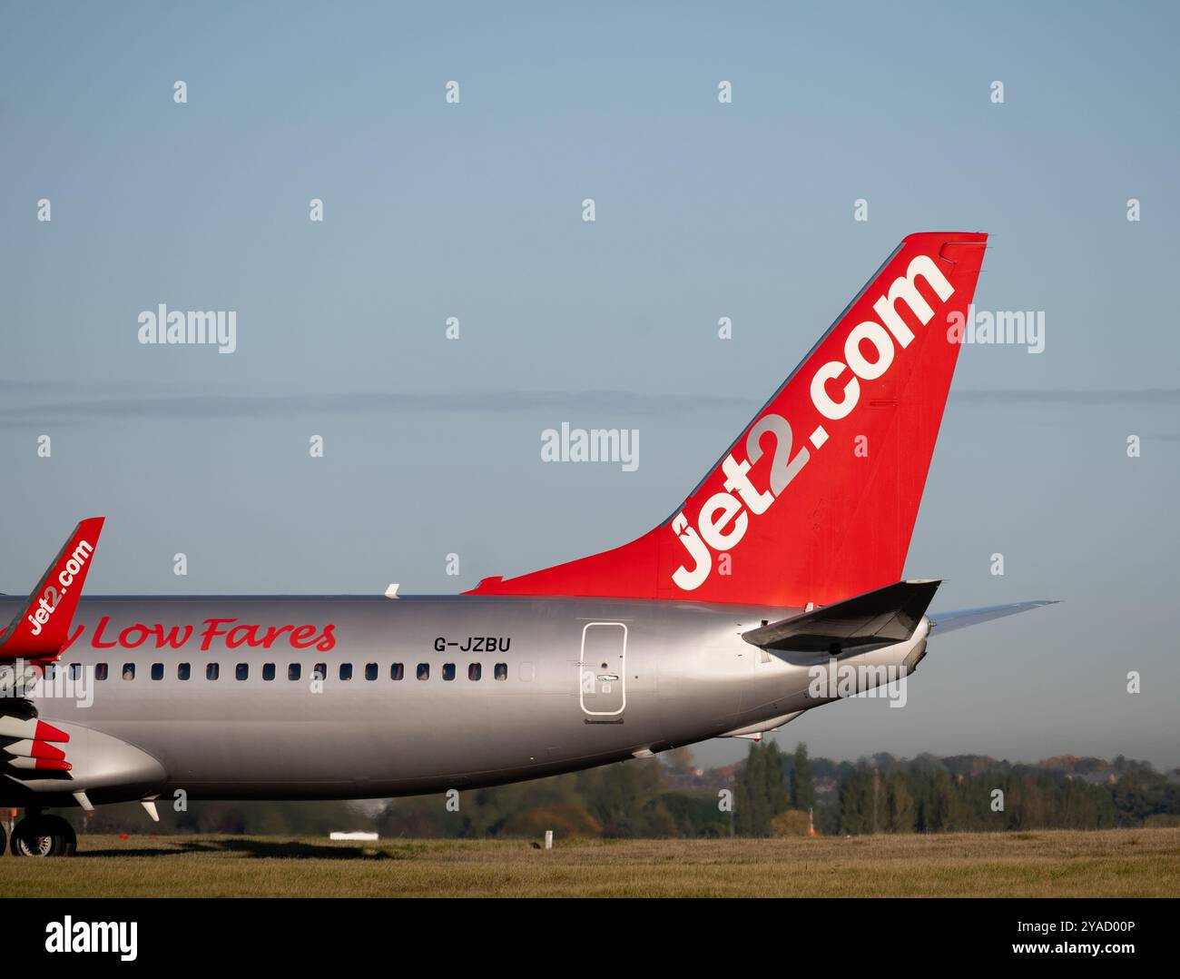 Jet2 Boeing 737-85P at Birmingham Airport, UK (G-JZBU Stock Photo - Alamy