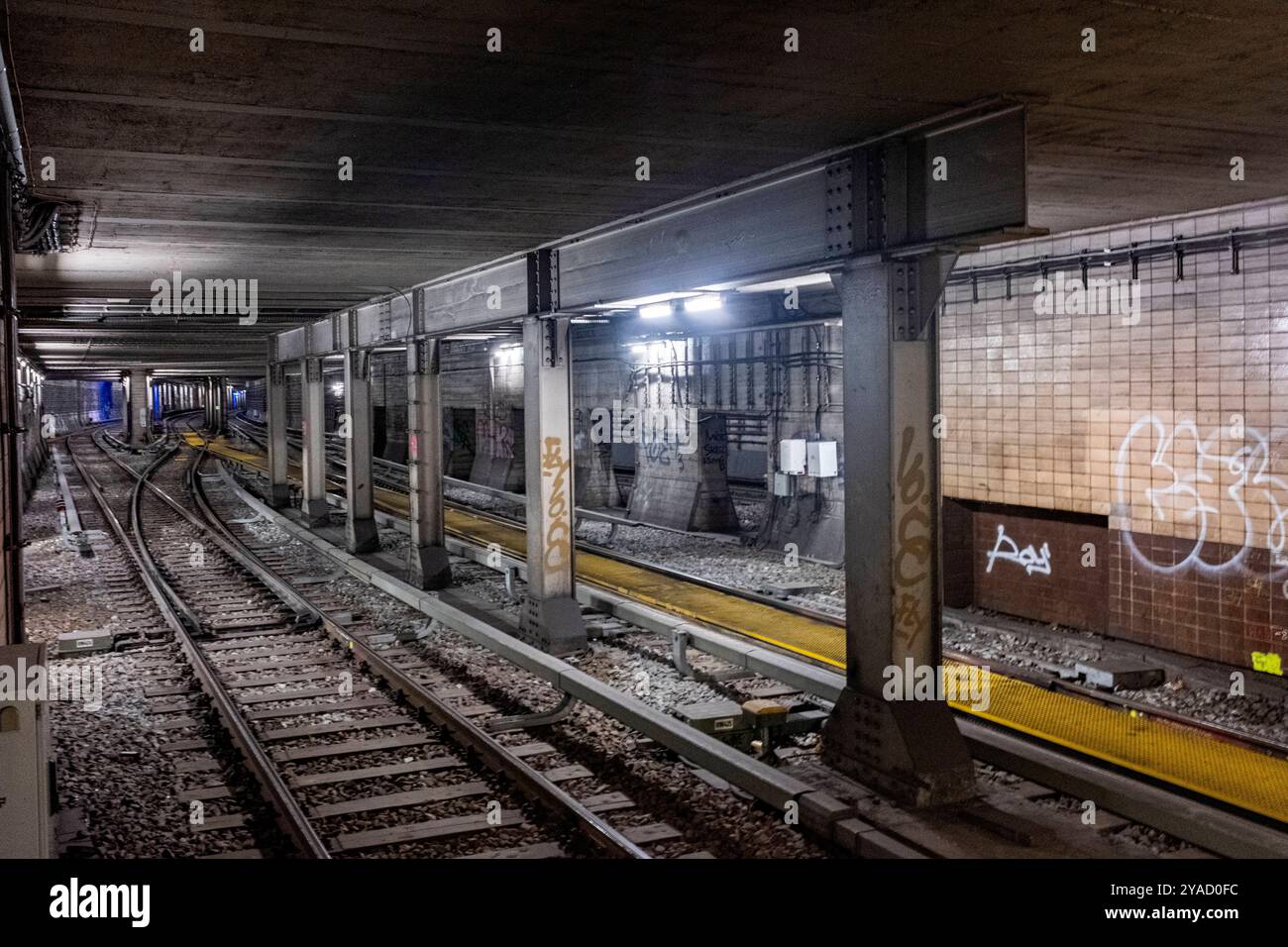 Nordbahnhof U-Bahn Station The Underground U-Bahn tunnels leading away ...