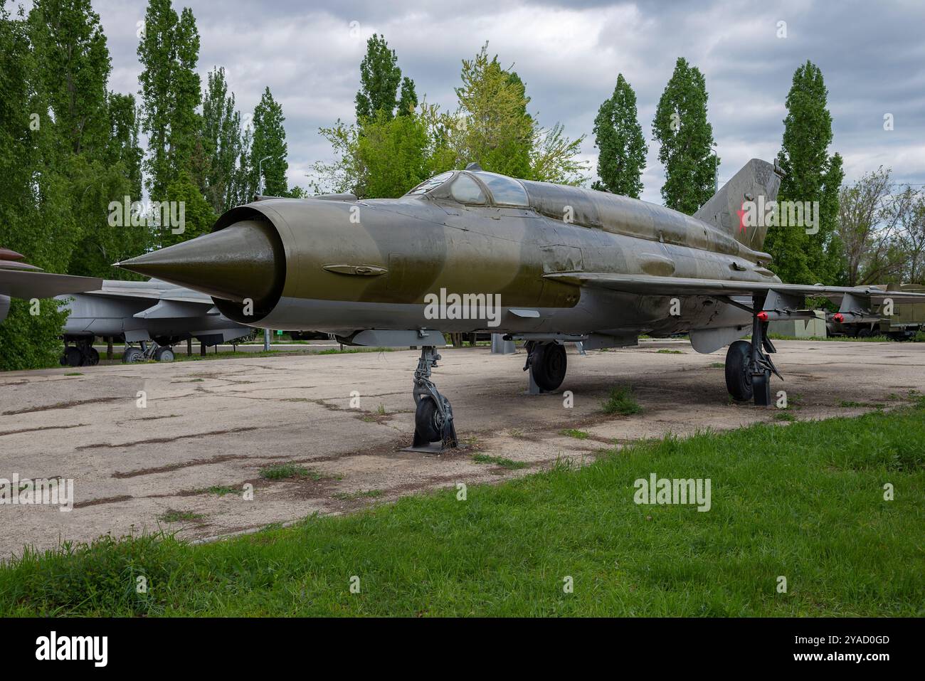 SARATOV, RUSSIA - MAY 03, 2024: MiG-21 front-line fighter. Saratov ...