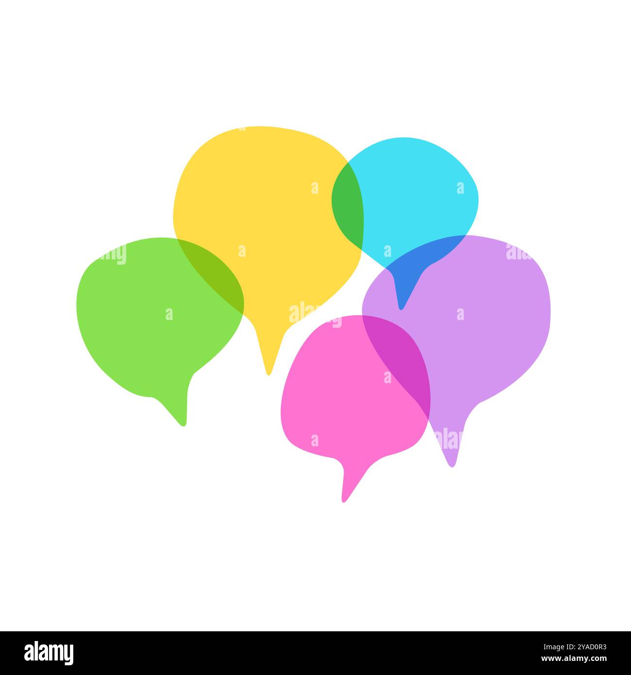 Talk colorful chat, speech bubbles template design. Conversation ...