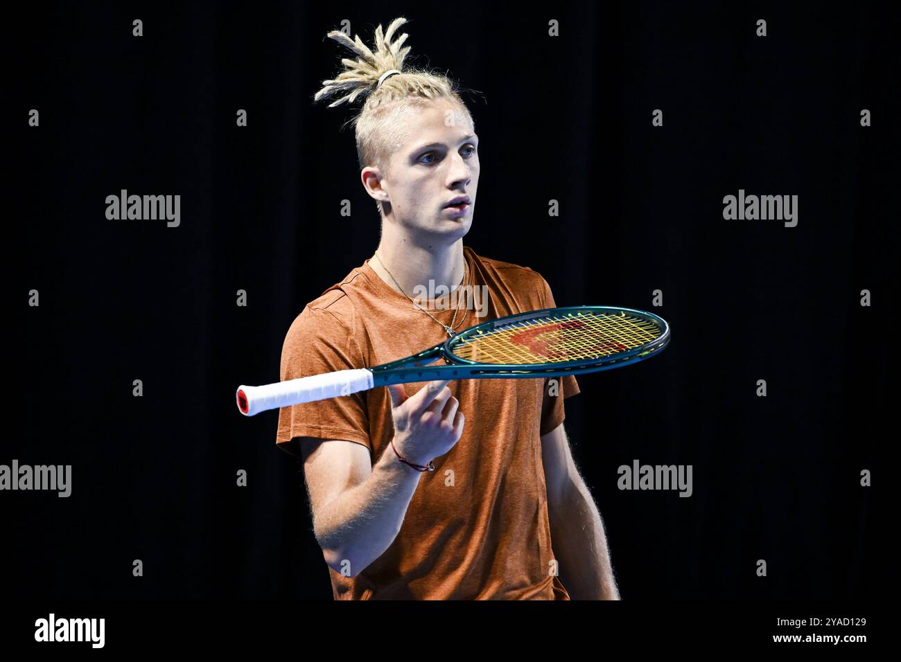 Antwerp, Belgium. 13th Oct, 2024. Estonian Mark Lajal pictured in ...