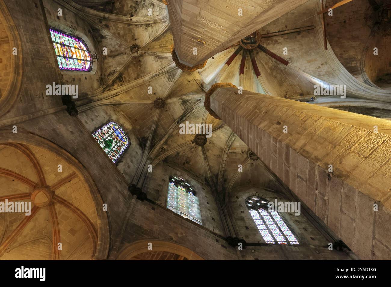 Interior views of the gem of Catalan gothic architecture, the Basilica ...