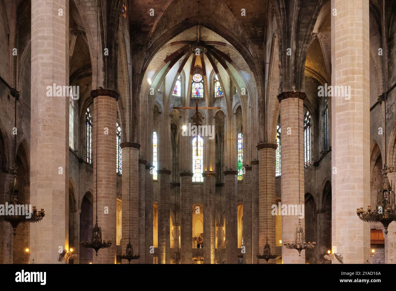 Interior views of the gem of Catalan gothic architecture, the Basilica ...