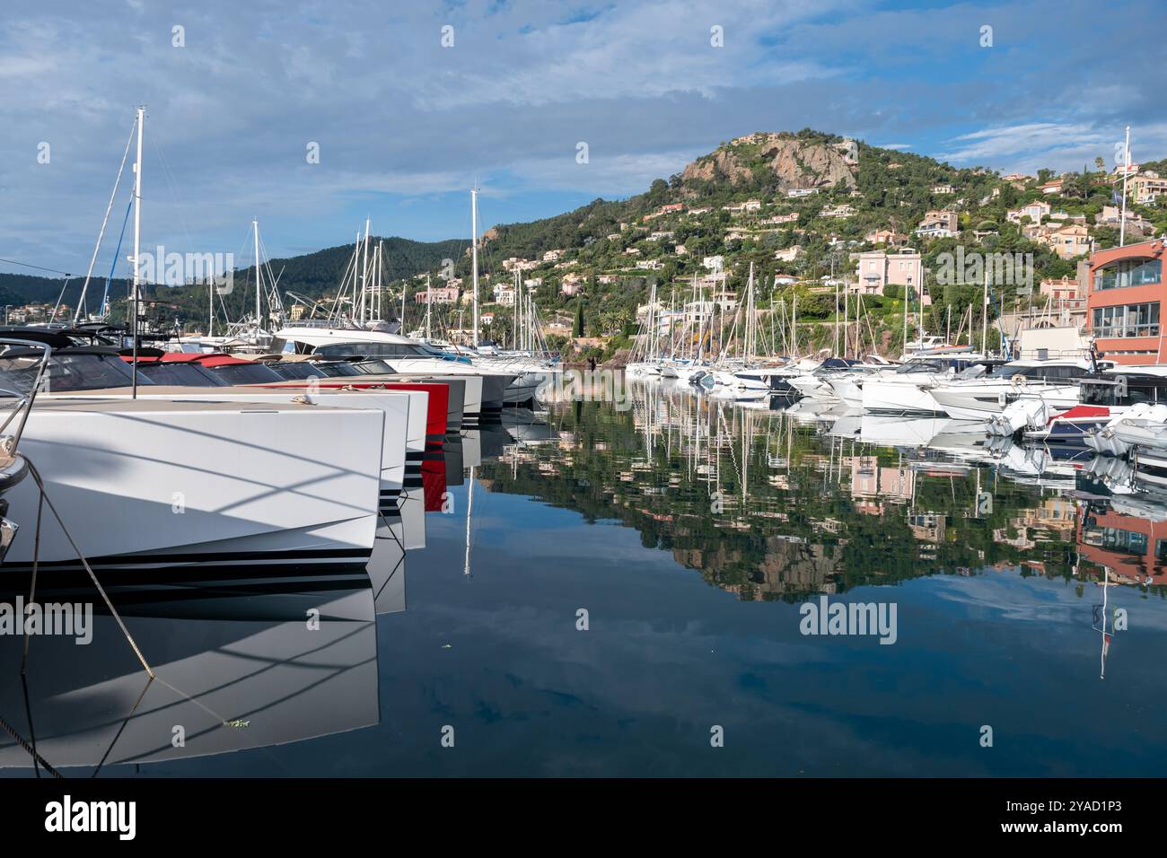 Sailing yacht boats at Port de la Rague near Cannes, French Riviera ...