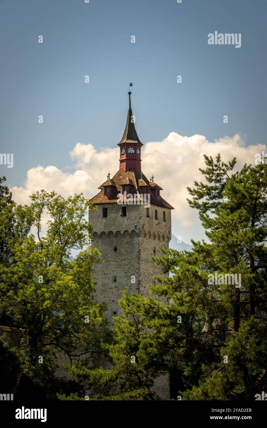 Luegisland Tower (Luegislandturm) at Luzern Musegg Wall (Museggmauer ...