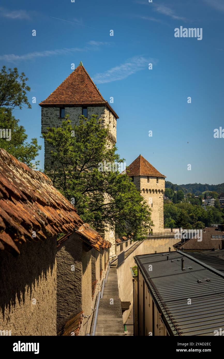 Luegisland Tower (Luegislandturm) at Luzern Musegg Wall (Museggmauer ...