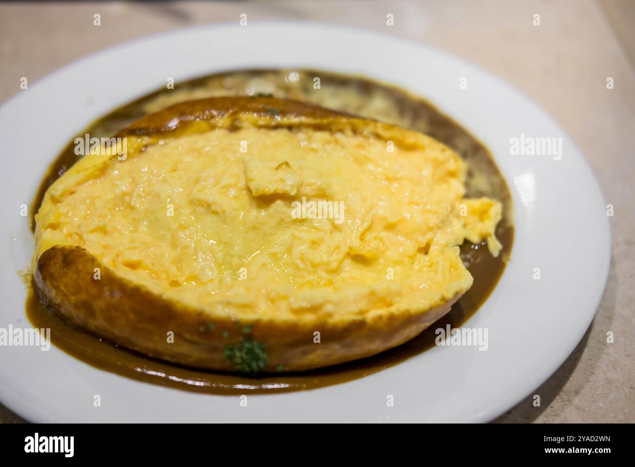 Japanese chicken fried rice omelette hi-res stock photography and ...