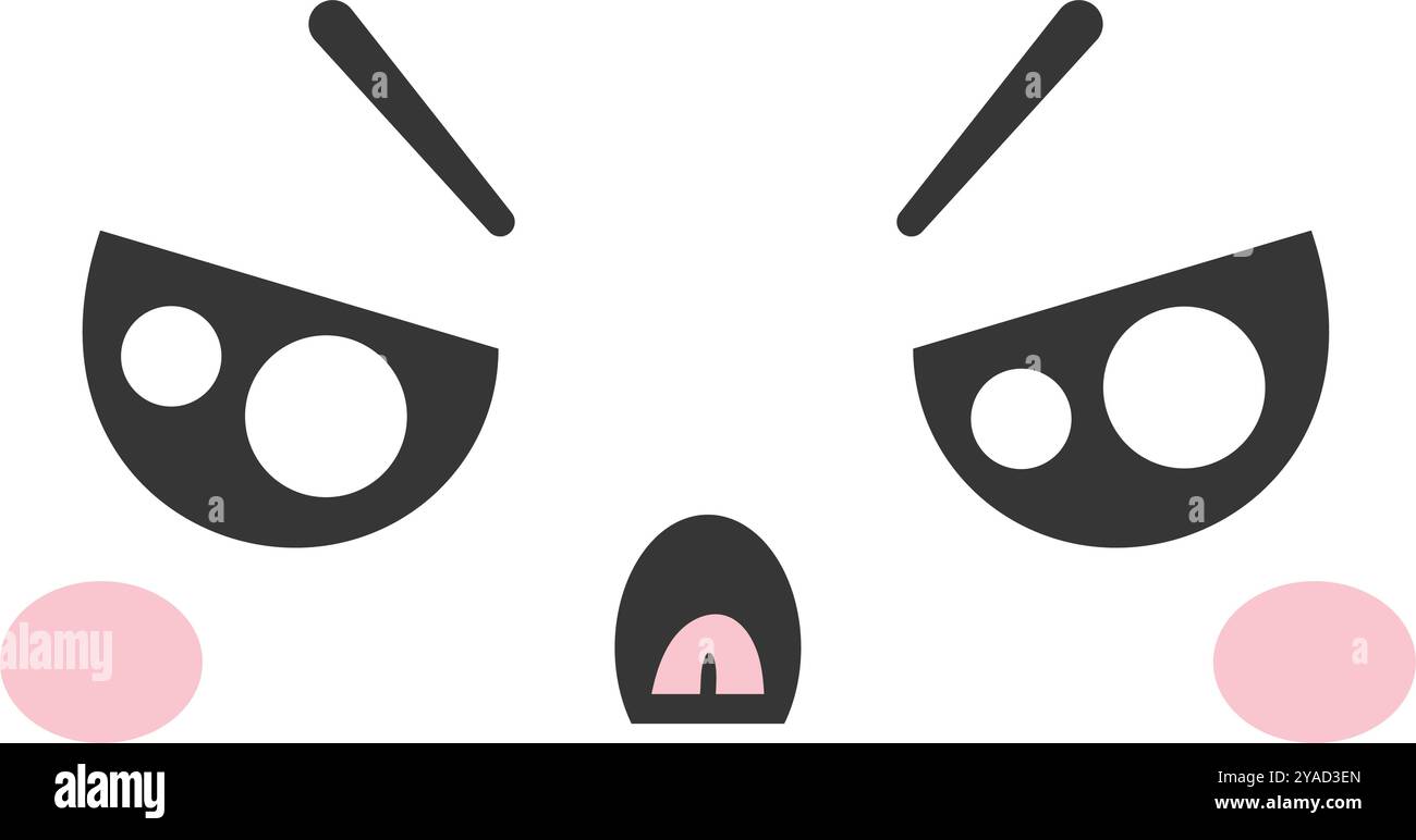 The character shows an intense angry expression with wide eyes thick ...