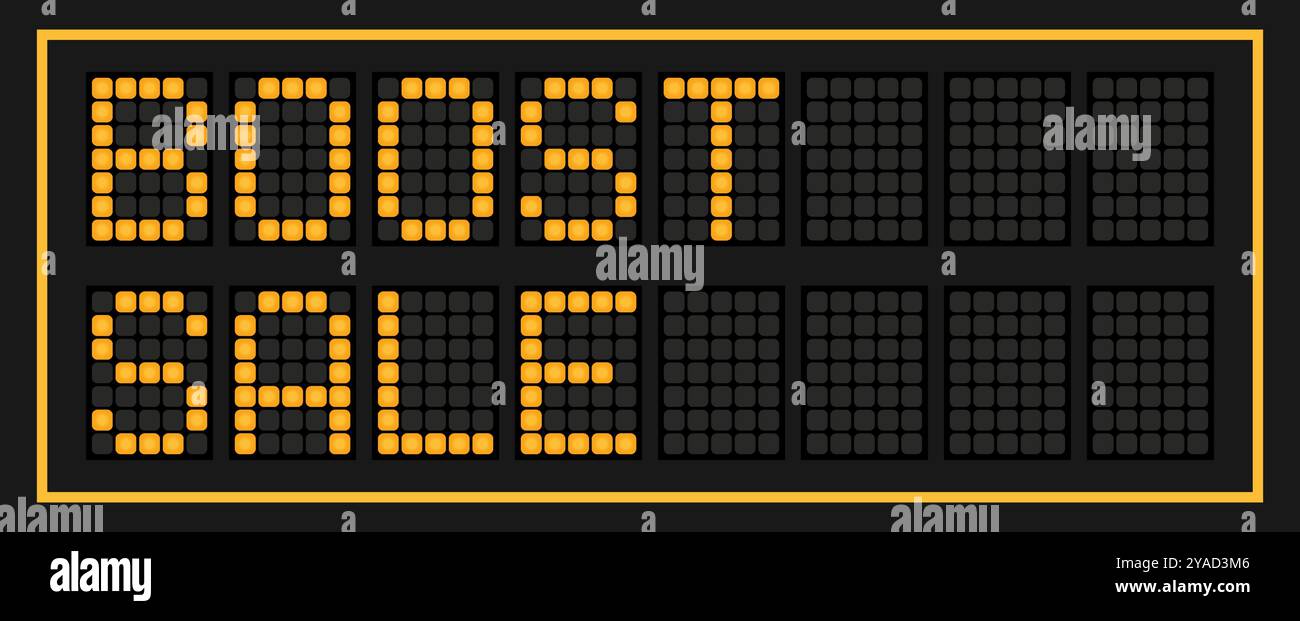 Orange color led banner in word boost sale on black background Stock ...