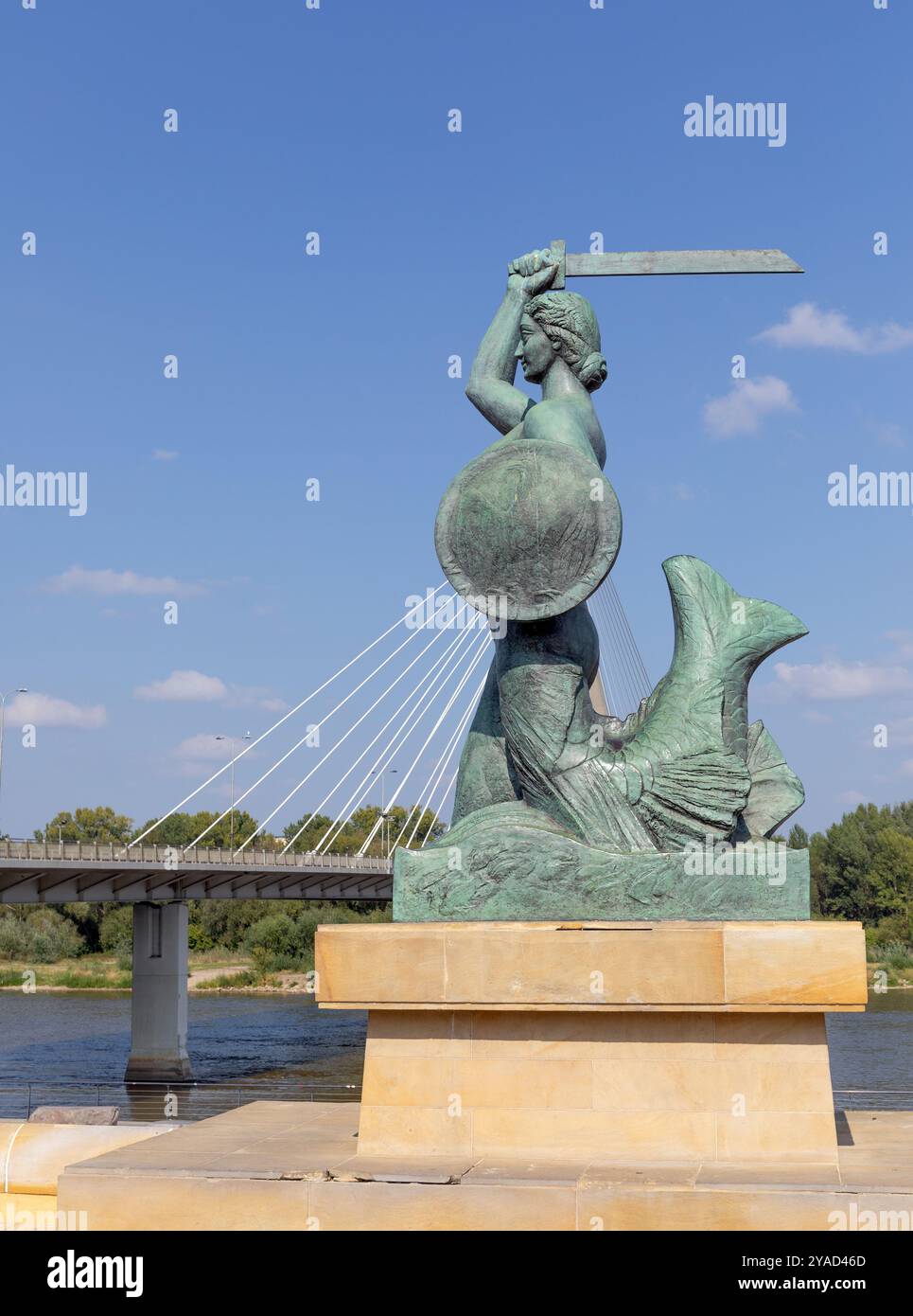 Bronze statue mermaid sword shield hi-res stock photography and images ...