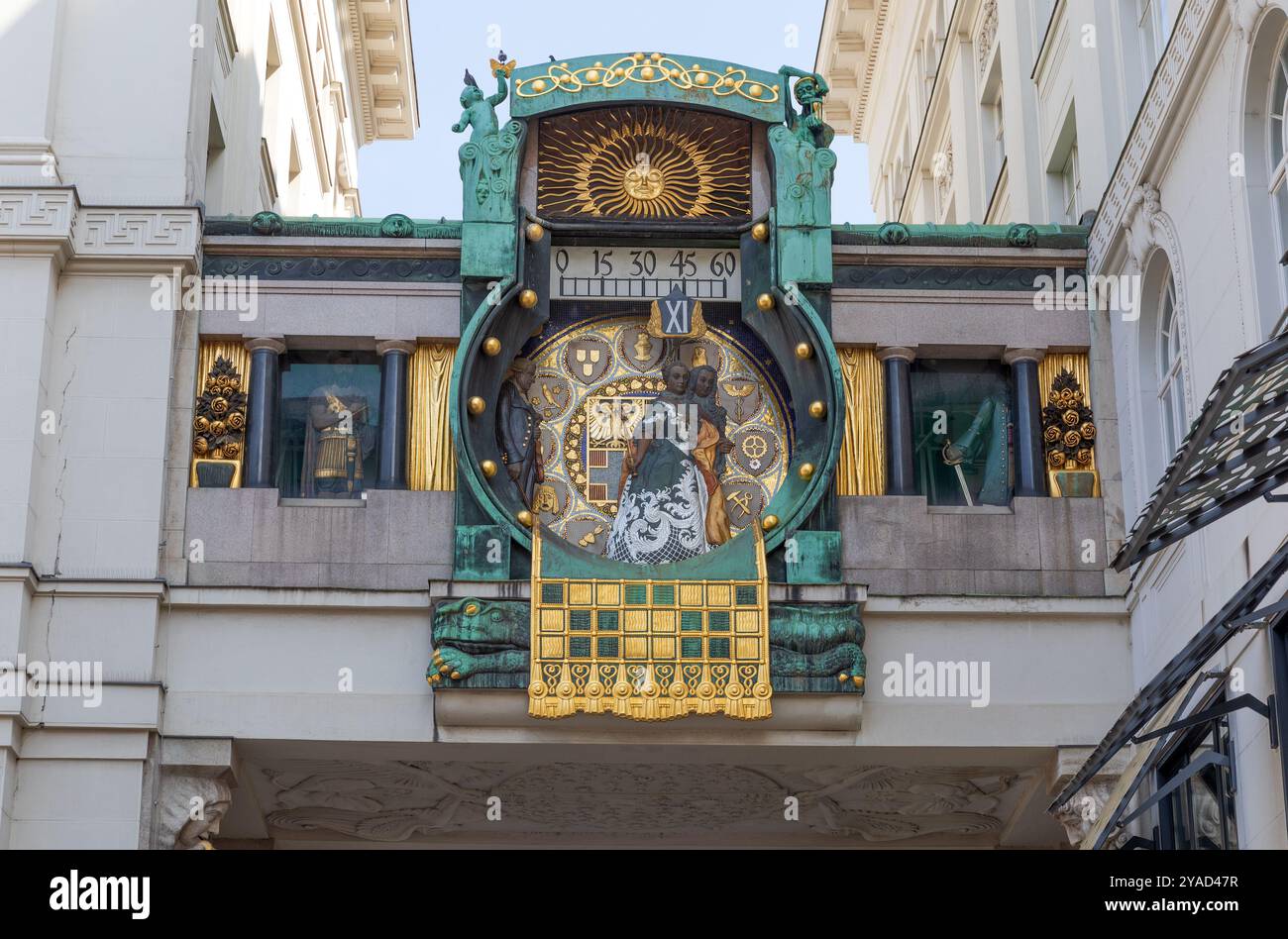 The Ankeruhr (Anchor) clock in Vienna, Austria Stock Photo - Alamy