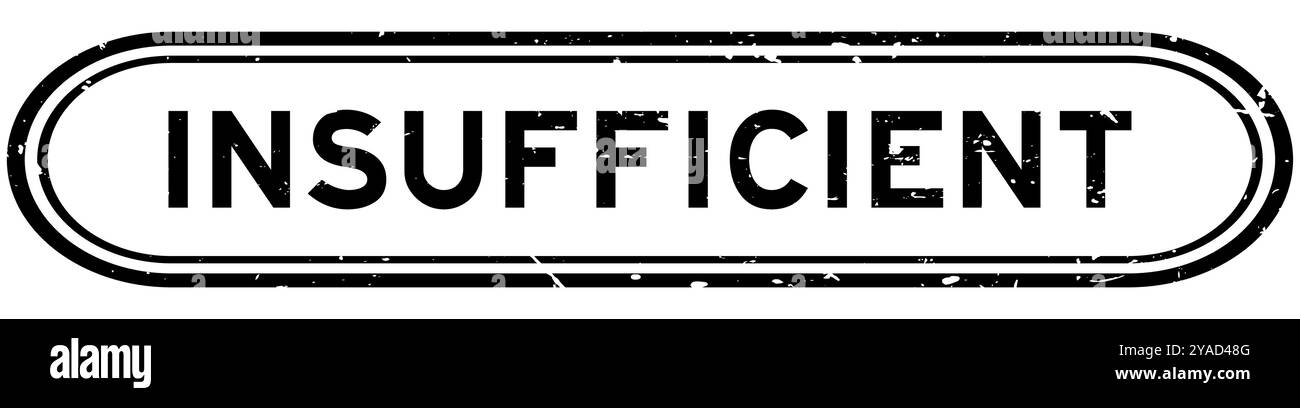 Grunge black insufficient word rubber seal stamp on white background Stock Vector Image & Art ...