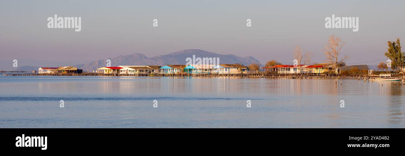 Traditional Settlement of Tourlida of stilt houses in Messolonghi ...