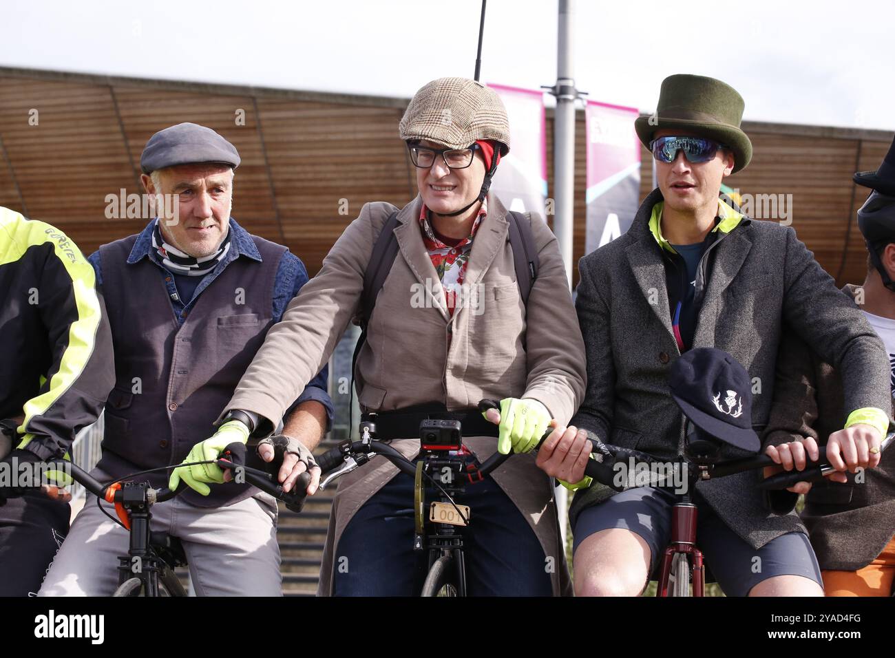 13 October 2024, London Olympic Park, London Penny Farthing Cyclists ...