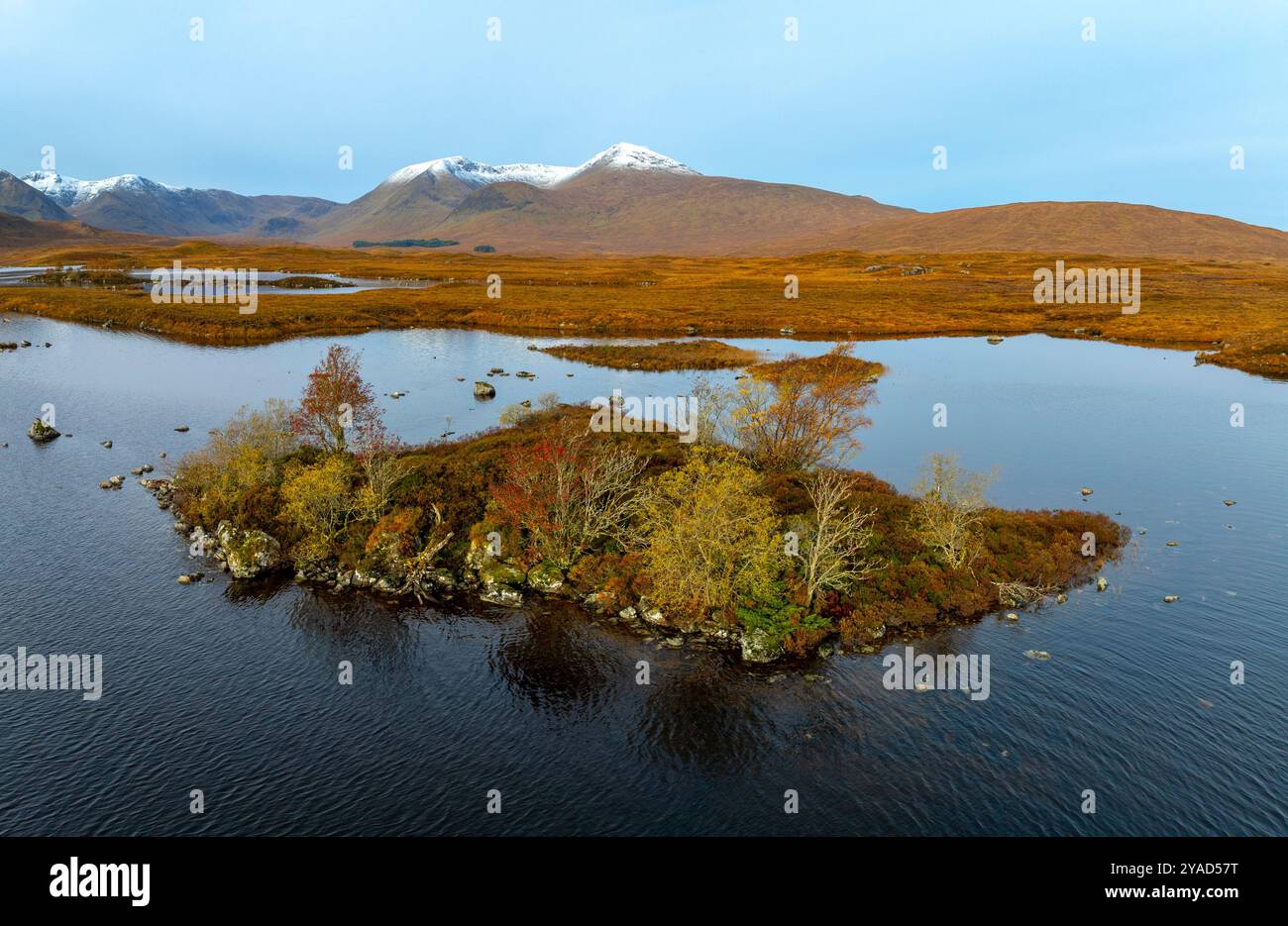Glen Coe, Scotland, UK. 13th October, 2024. Aerial view from drone of ...