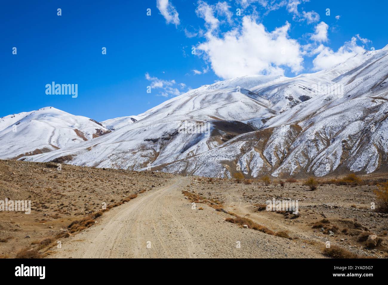 The Wakhan Corridor mountain landscape view from the Pamir highway ...