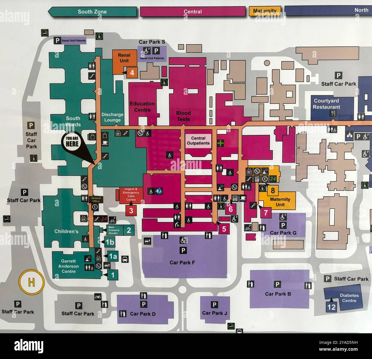 Map plan layout of Ipswich hospital, Suffolk, England, UK Stock Photo - Alamy
