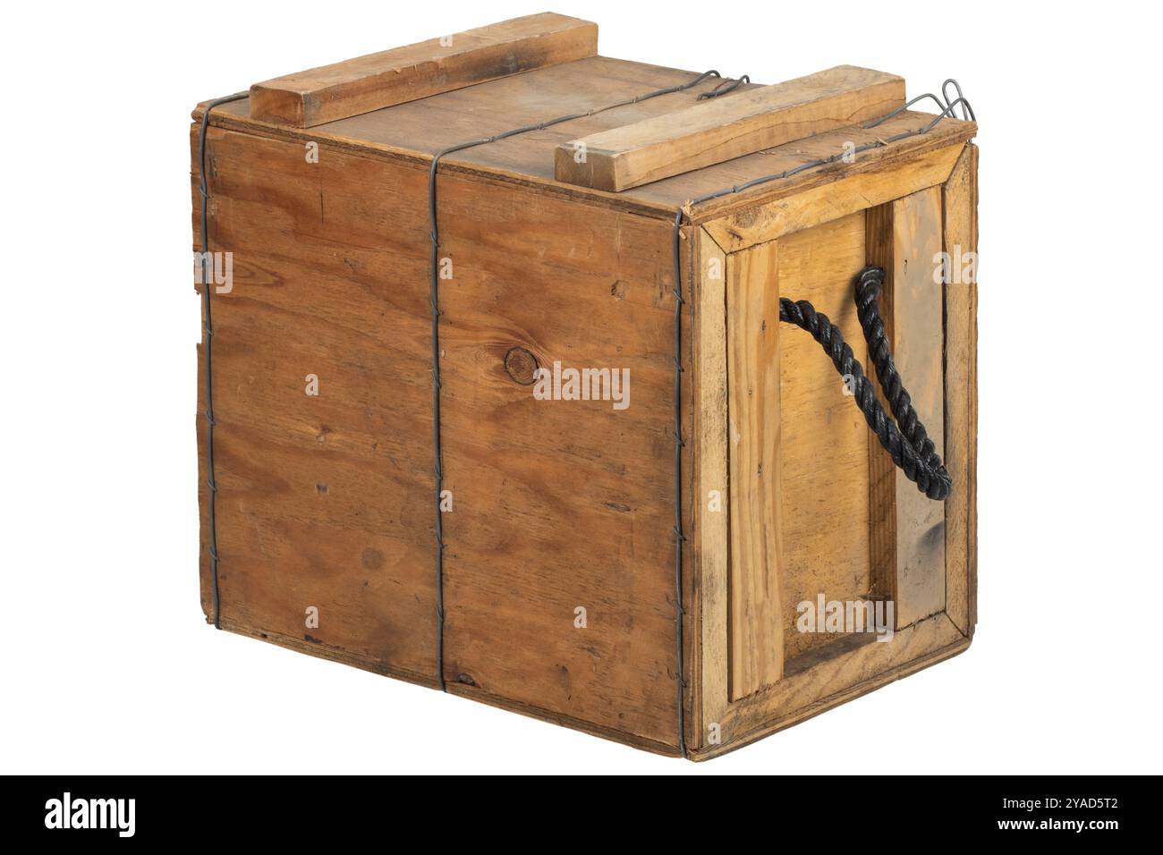 Ammunition crate isolated on white background Stock Photo - Alamy