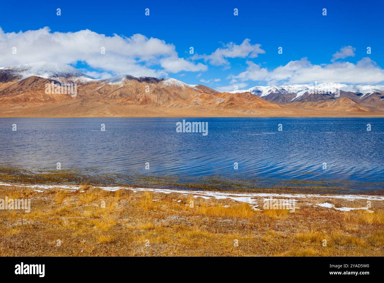 Rangkul lake and Pamir mountains landscape. Rangkul lake is located ...