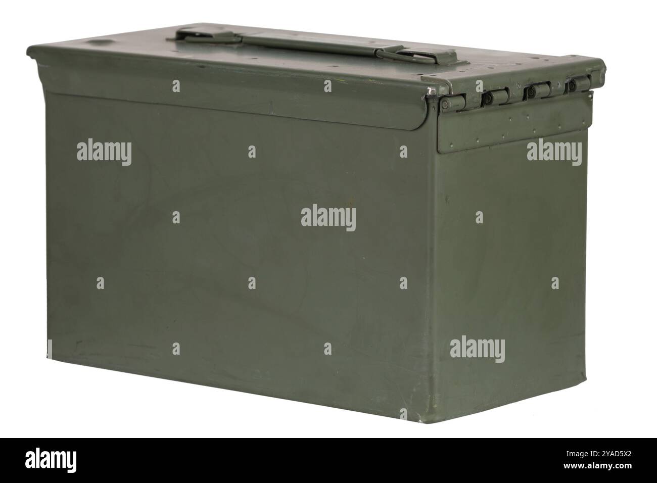 US army green metal ammo can isolated on white Stock Photo - Alamy