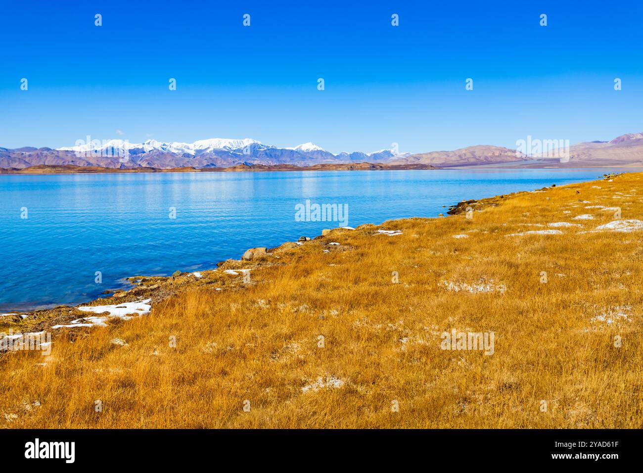 Beauty Karakul lake. Karakul or Qarokul lake is located in the Pamir ...