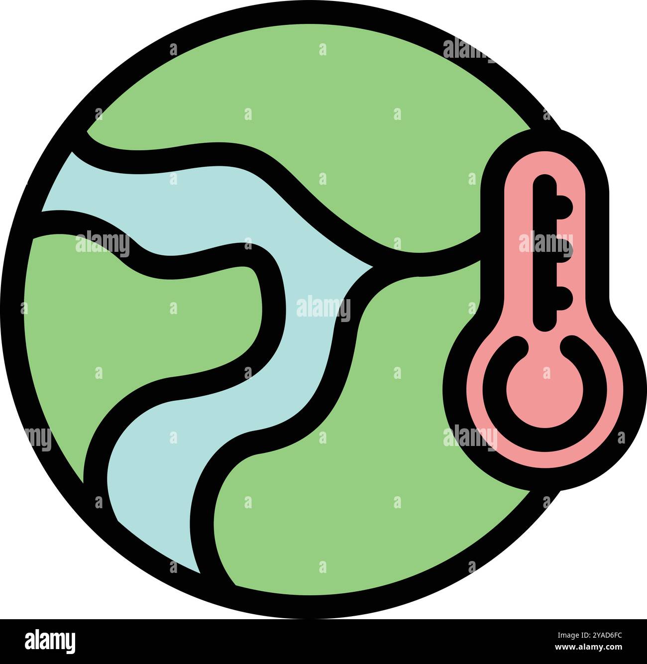 Thermometer is measuring the increasing temperature of planet earth ...