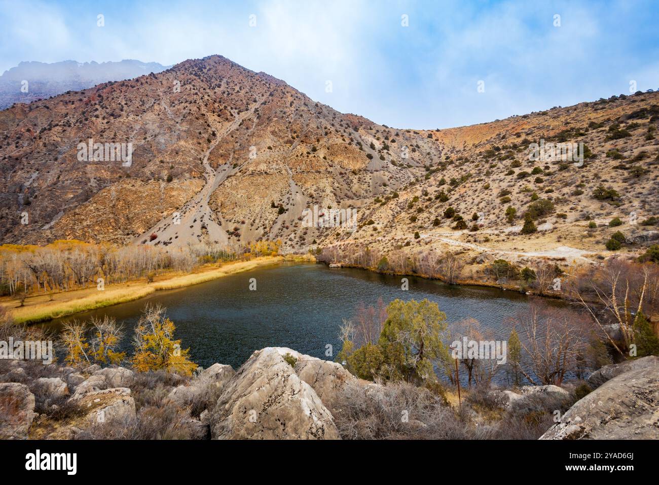 Iskanderkul is a mountain lake in the Fann Mountains in Sughd Province ...