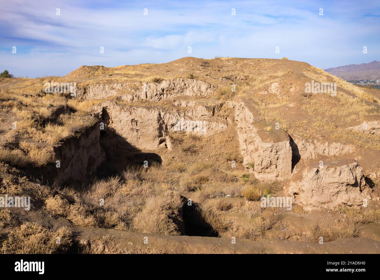 Ancient Penjikent city ruins. Penjikent or Panjakent is a city in the ...