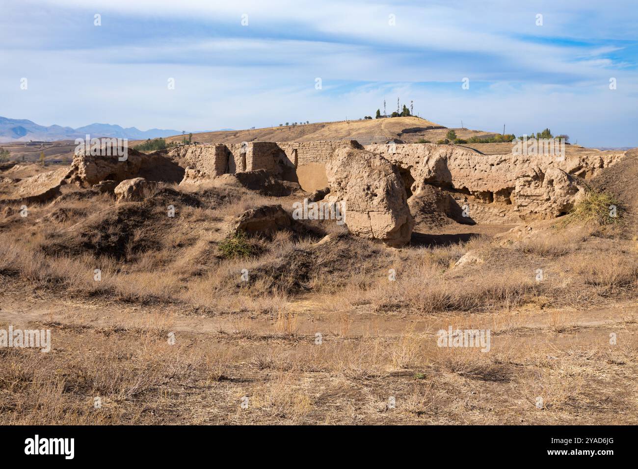 Ancient Penjikent city ruins. Penjikent or Panjakent is a city in the ...
