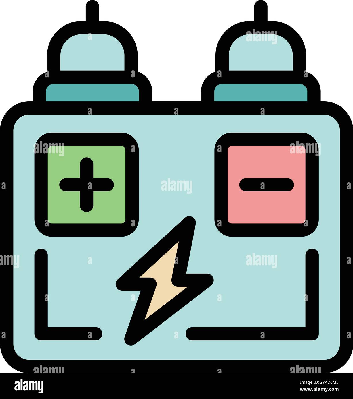 This vector illustration of a car battery is perfect for projects ...
